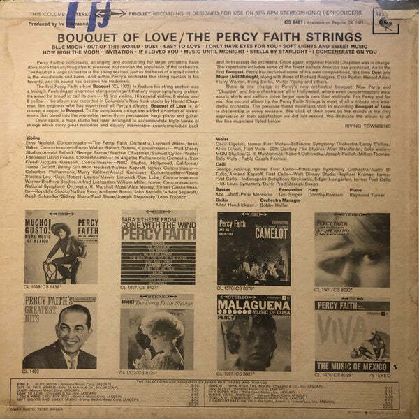 The Percy Faith Strings - Bouquet Of Love (LP)