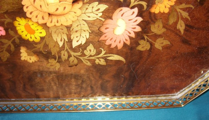 Sorrento Marquetry Inlaid Inlay Wood Tray Italy Floral