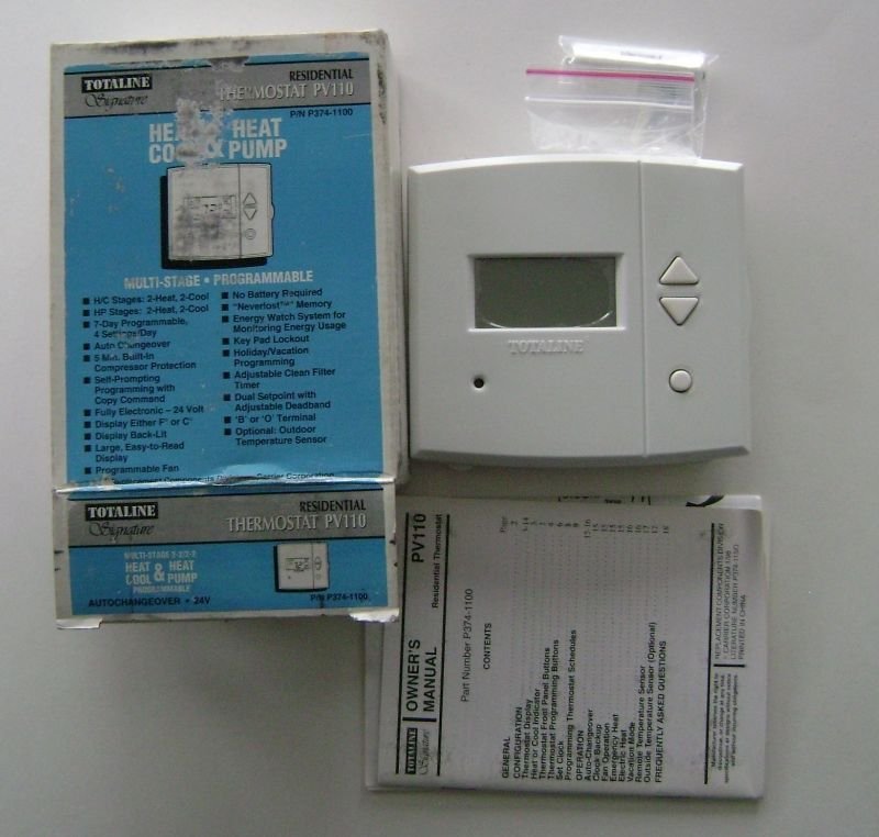 Totaline P374-1100 Programmable Thermostat 2 Heat 2 Cool PV110