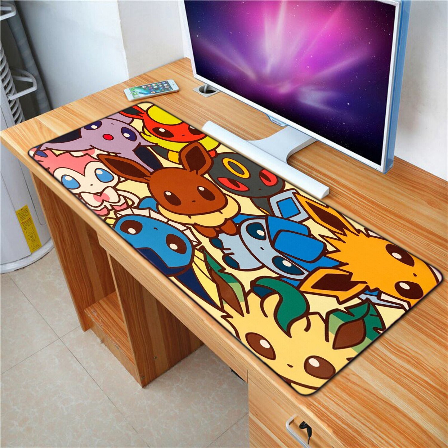 Cute Eevee Pokémon Evolutions New Large Mouse pad L31 Desk Gamming Mousepad