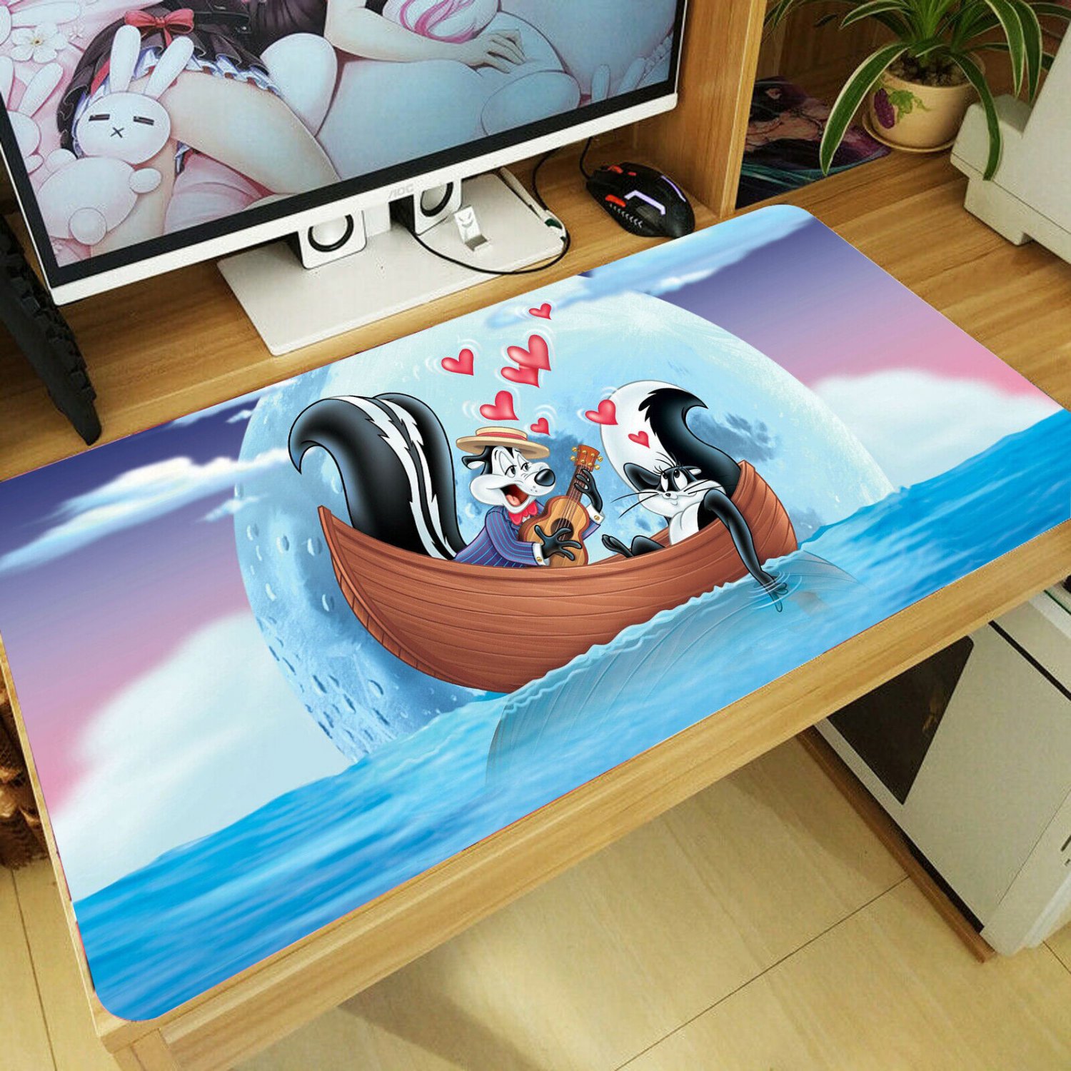 PEPE LE PEW & PENELOPE New Large Mouse pad L31 Gamming Mousepad