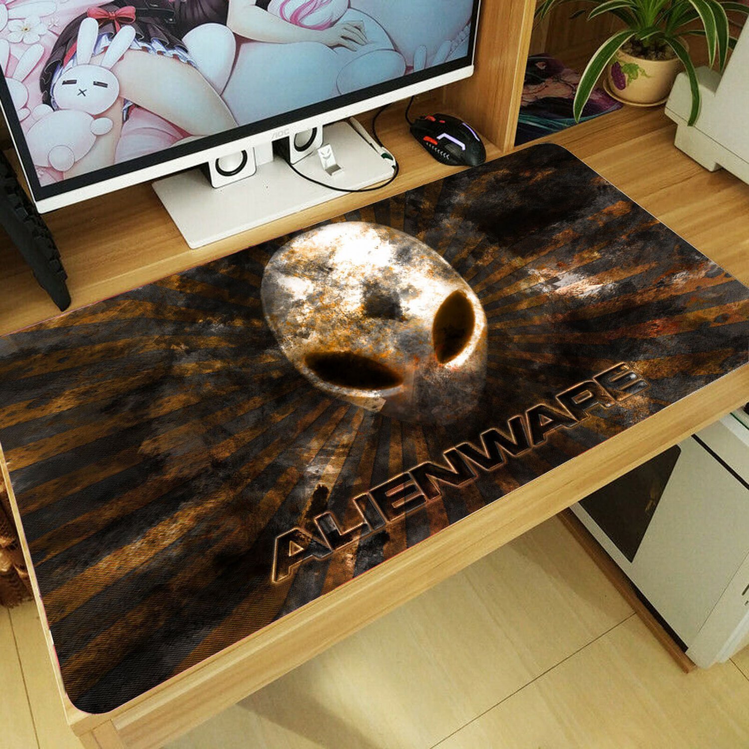 Brown Alienware Game Face Logo New Large Mouse pad L31 Gamming Mousepad