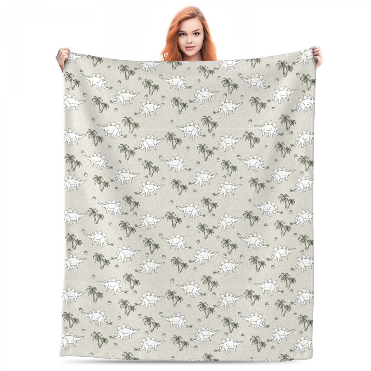 Anime cartoon Dinosaur dino Thick fleece blanket 50X60 inch for kids ...