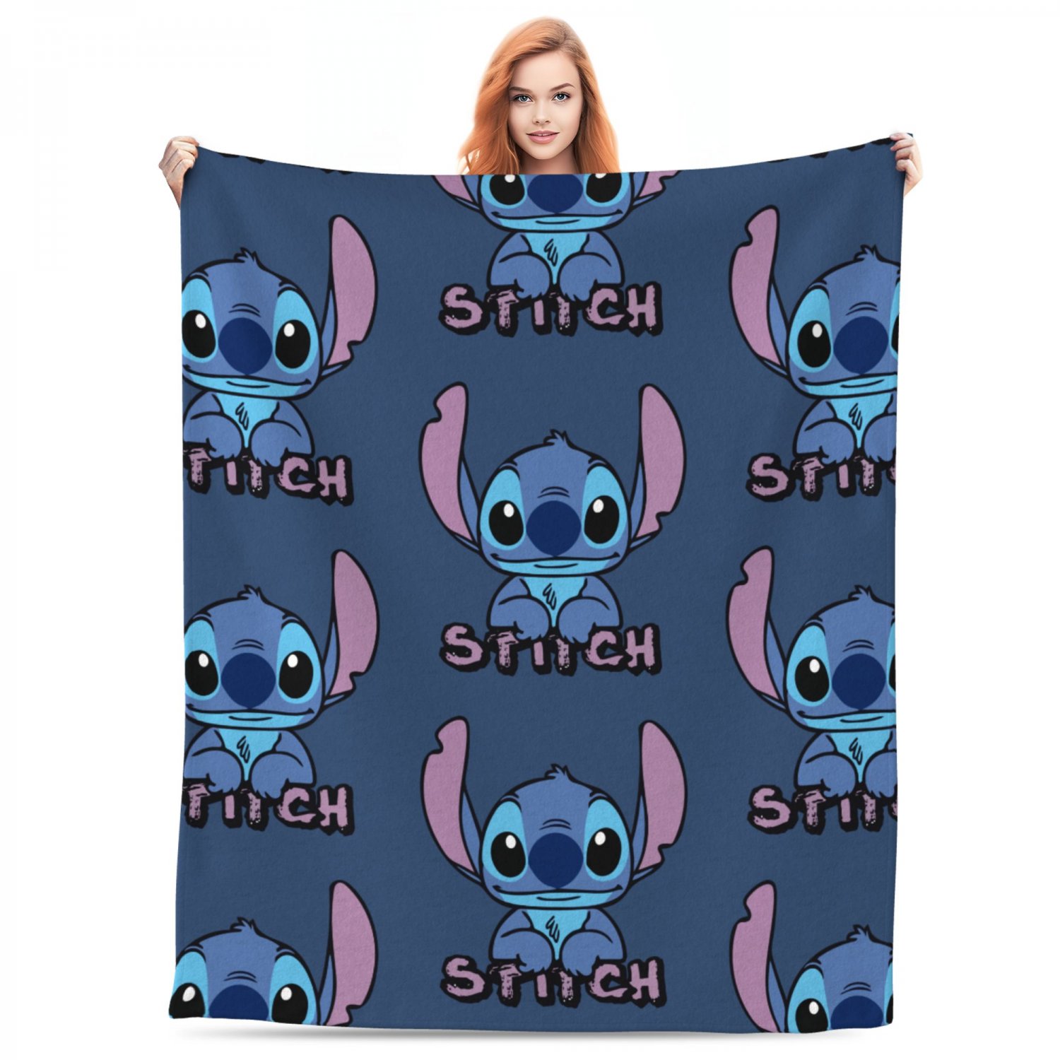 Stitch thick fleece throw blanket 50 X 60