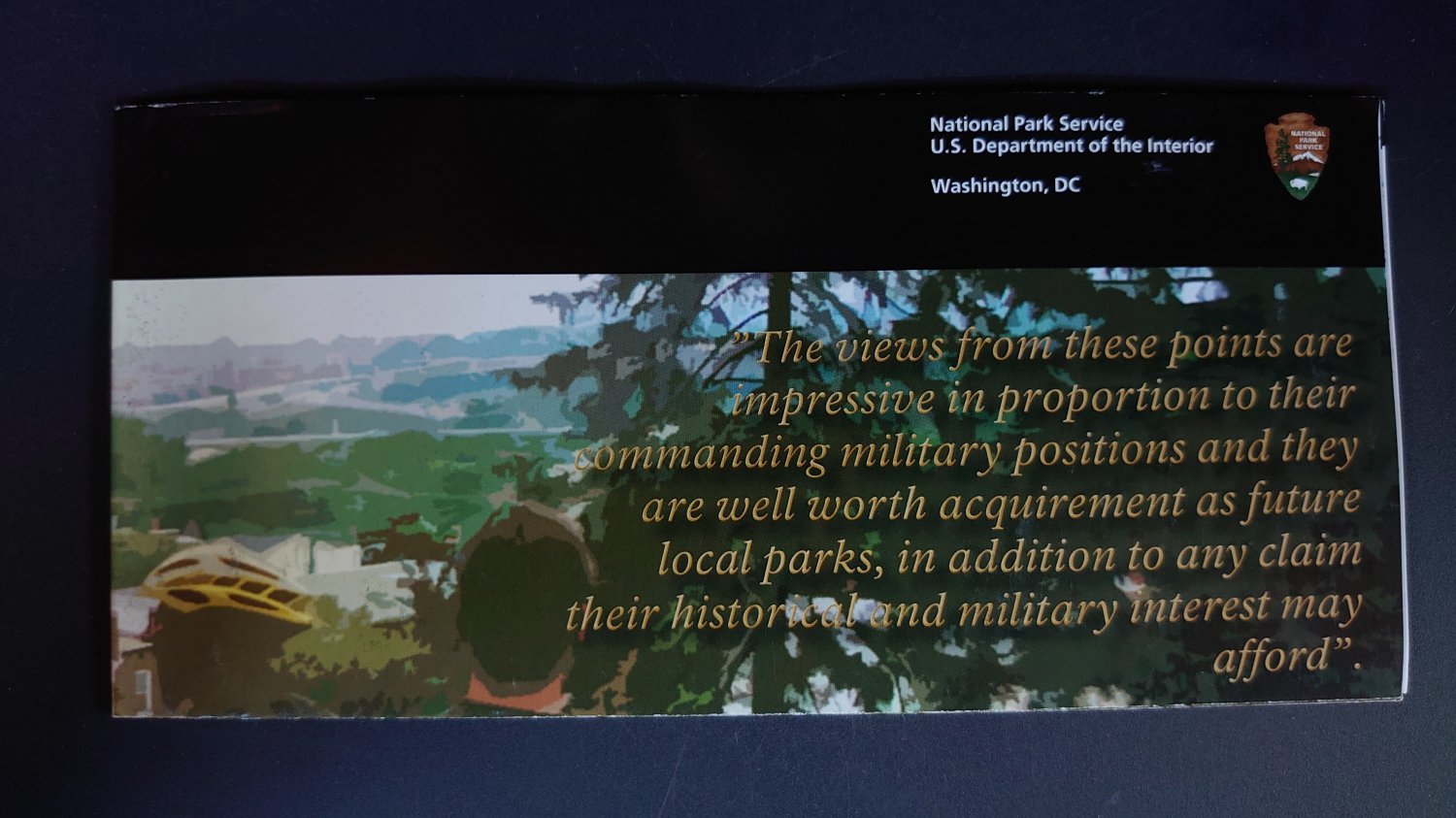 Official NPS Brochure Civil War Defenses of Washington Information Map ...