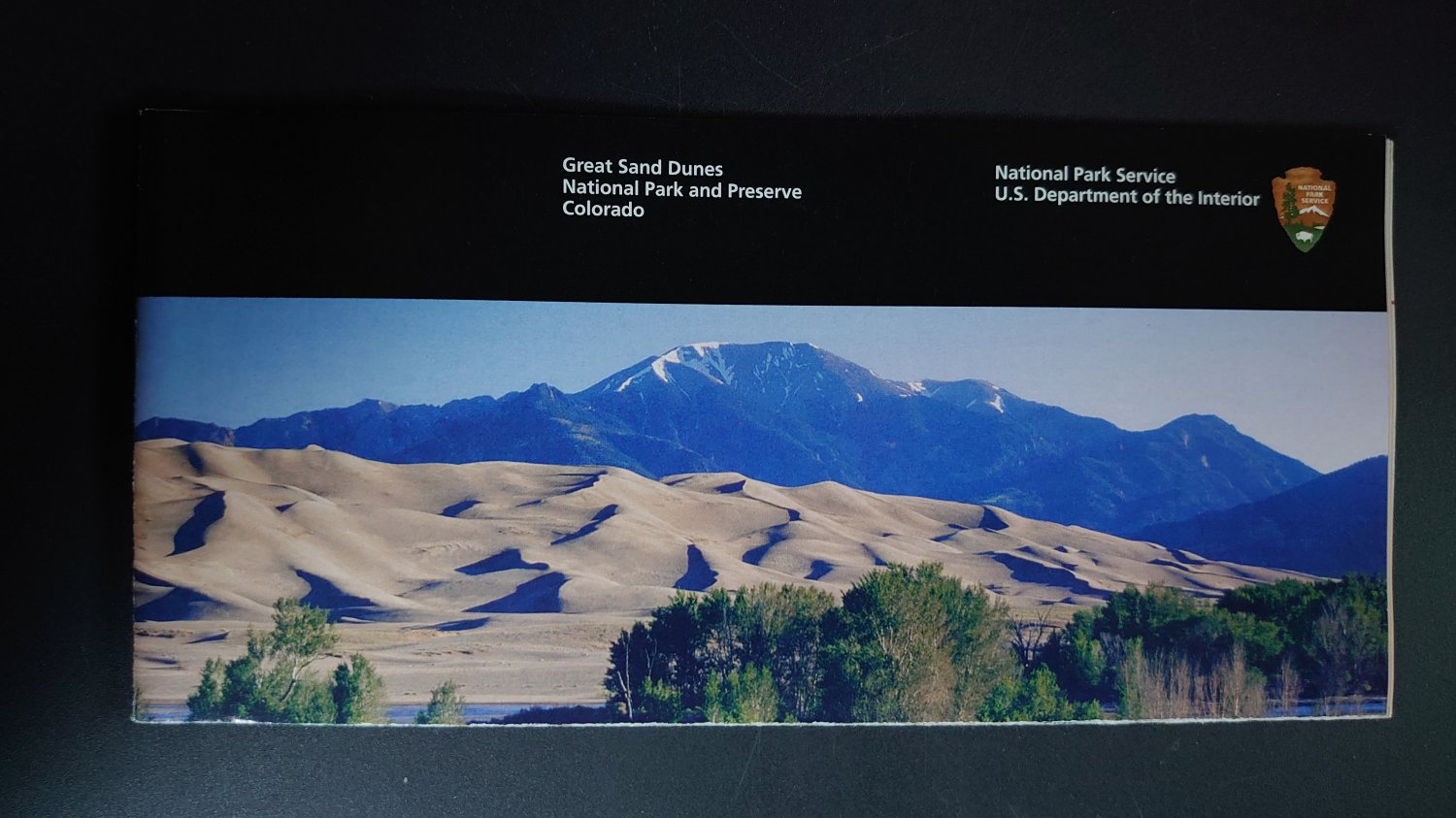 Official NPS Brochure Great Sand Dunes National Park Information Map Guide