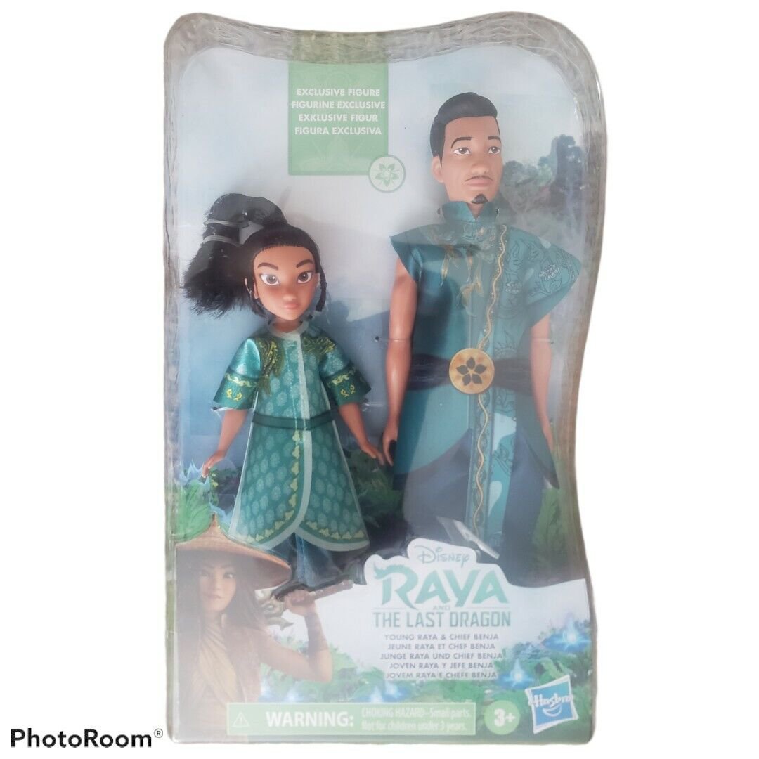 Disney Raya and The Last Dragon Young Raya & Chief Benja Dolls w ...