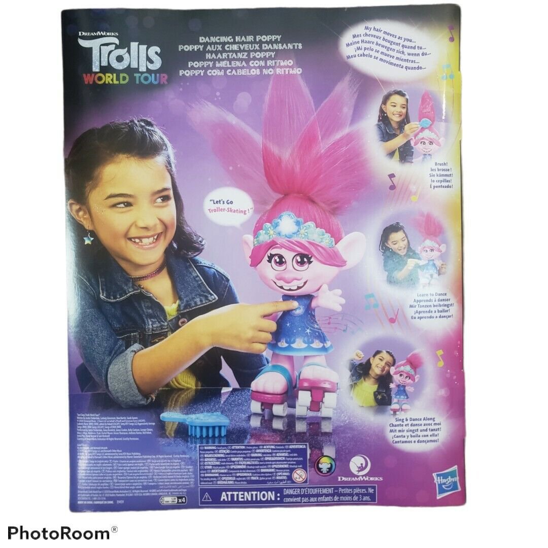 DreamWorks Trolls World Tour Dancing Hair Poppy Interactive Talking ...