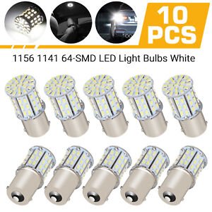 10X 1156 1141 64-Smd Rv Camper Trailer Led Interior Light Bulb 6500K ...