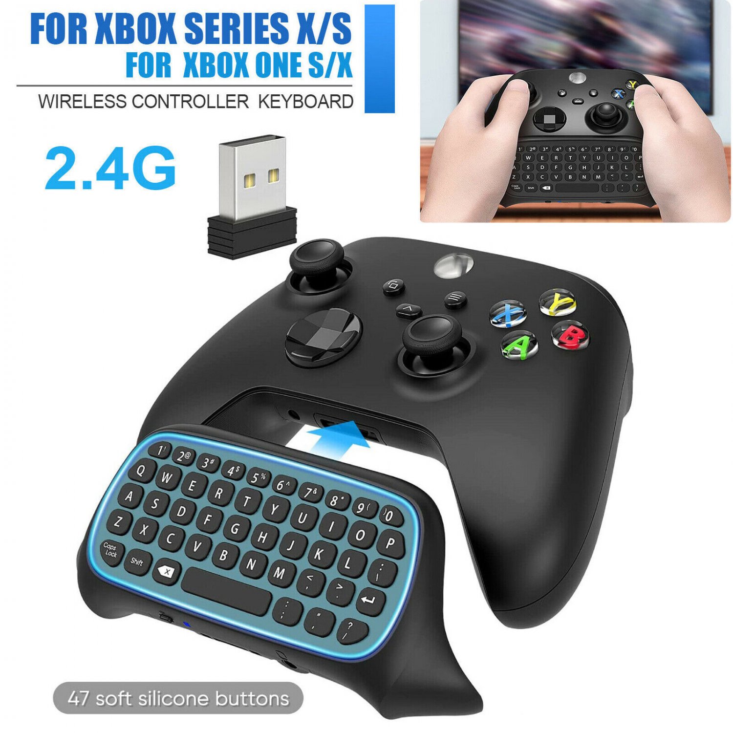 Wireless Controller Keyboard Mini Keypad Chatpad For Xbox Series X/S ...