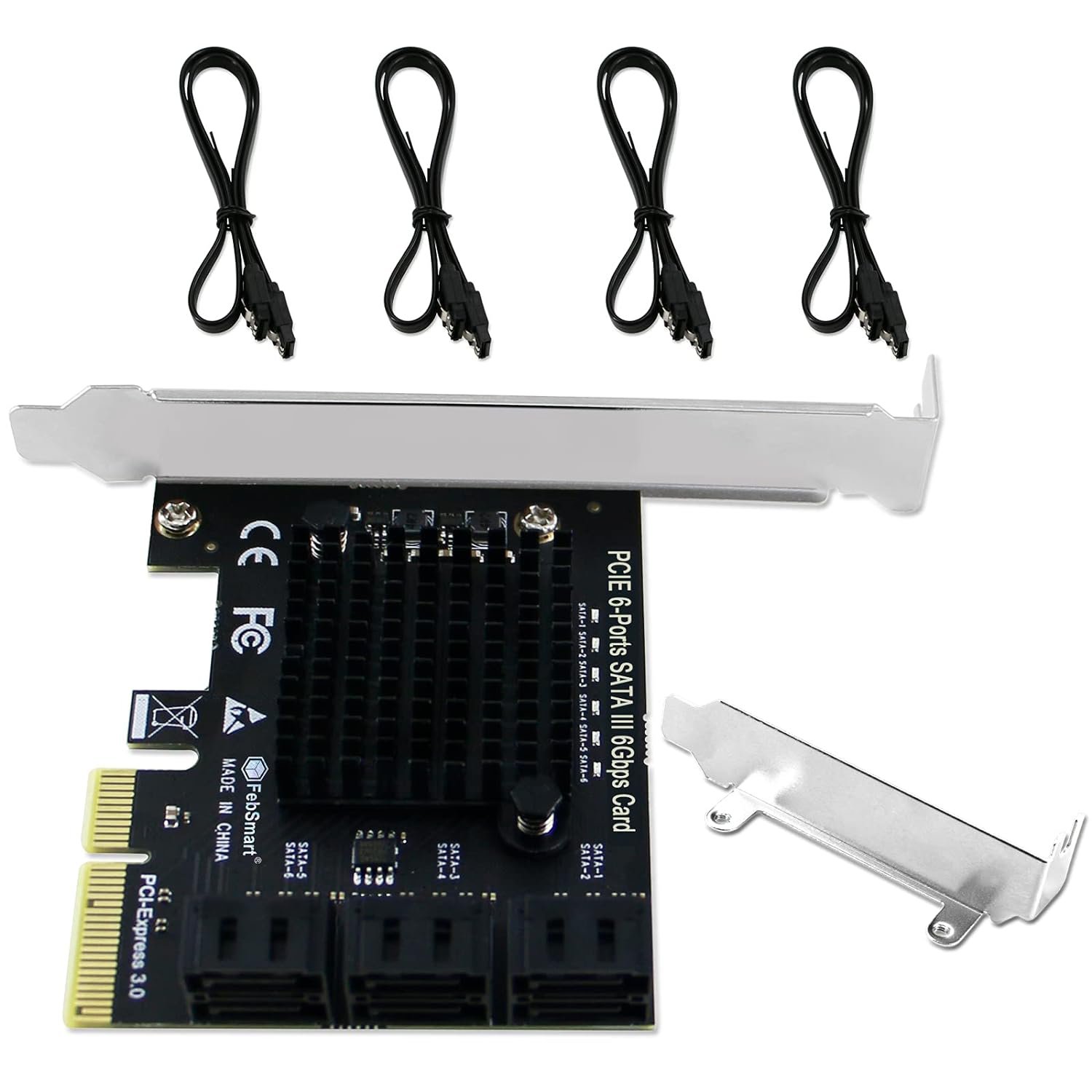 Pcie To 6-Ports Sata 3.0 6Gbps Max Speed Expansion Card For Pcs ...