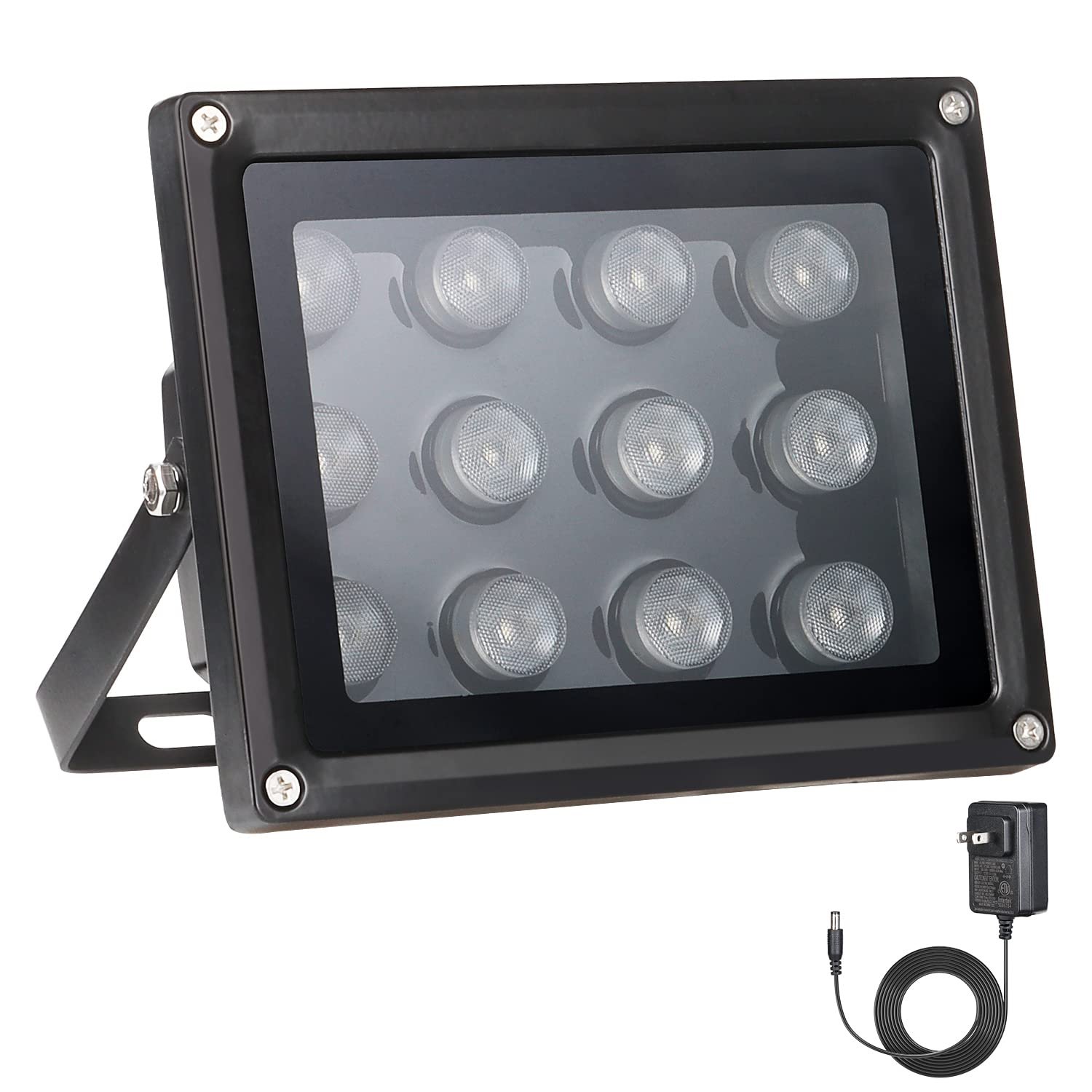 Infrared Illuminator, 850Nm 12 Leds 90 Degree Wide Angle Ir Illuminator ...