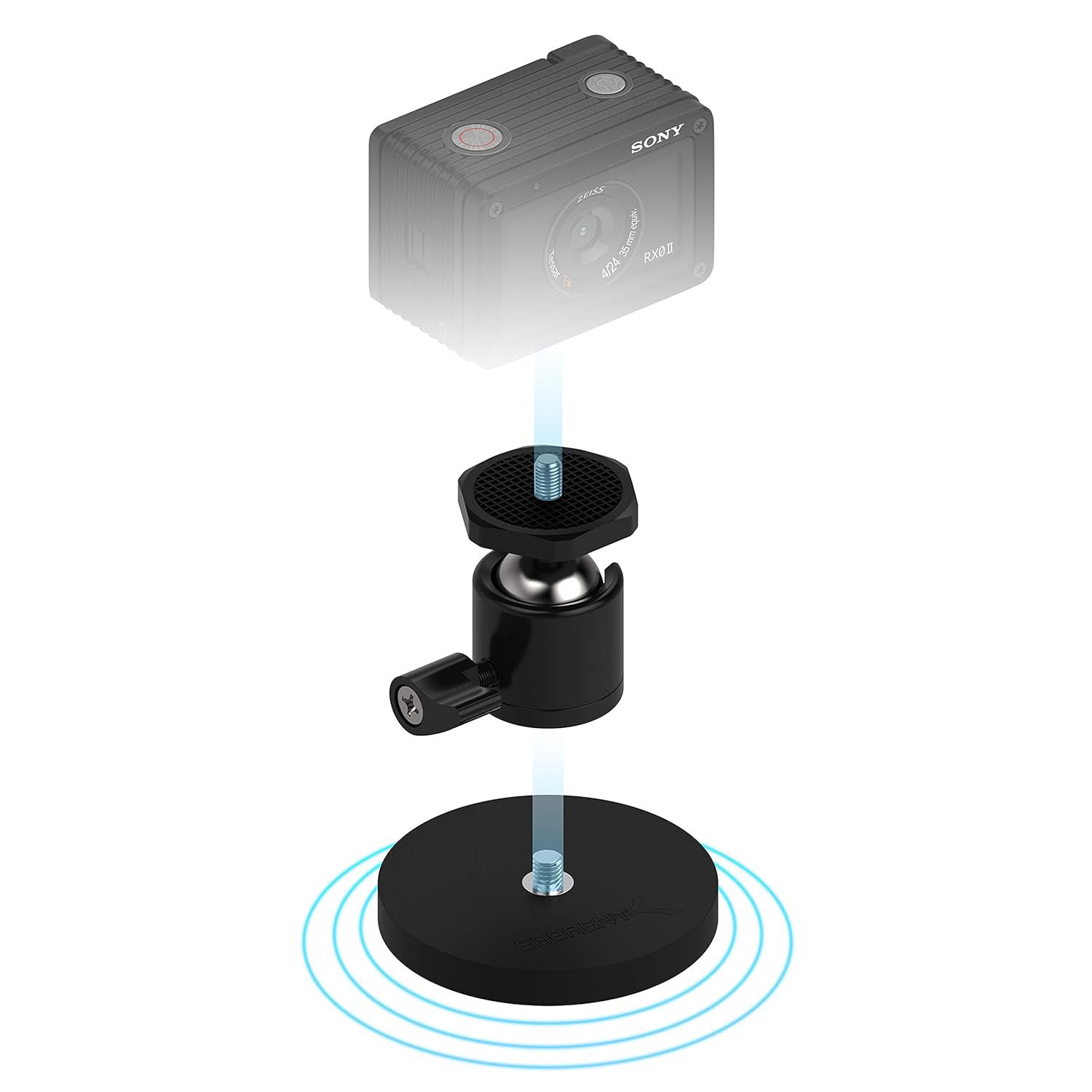 SABRENT Rubber-Coated Magnetic Mount for Action Cam and Small Cameras ...