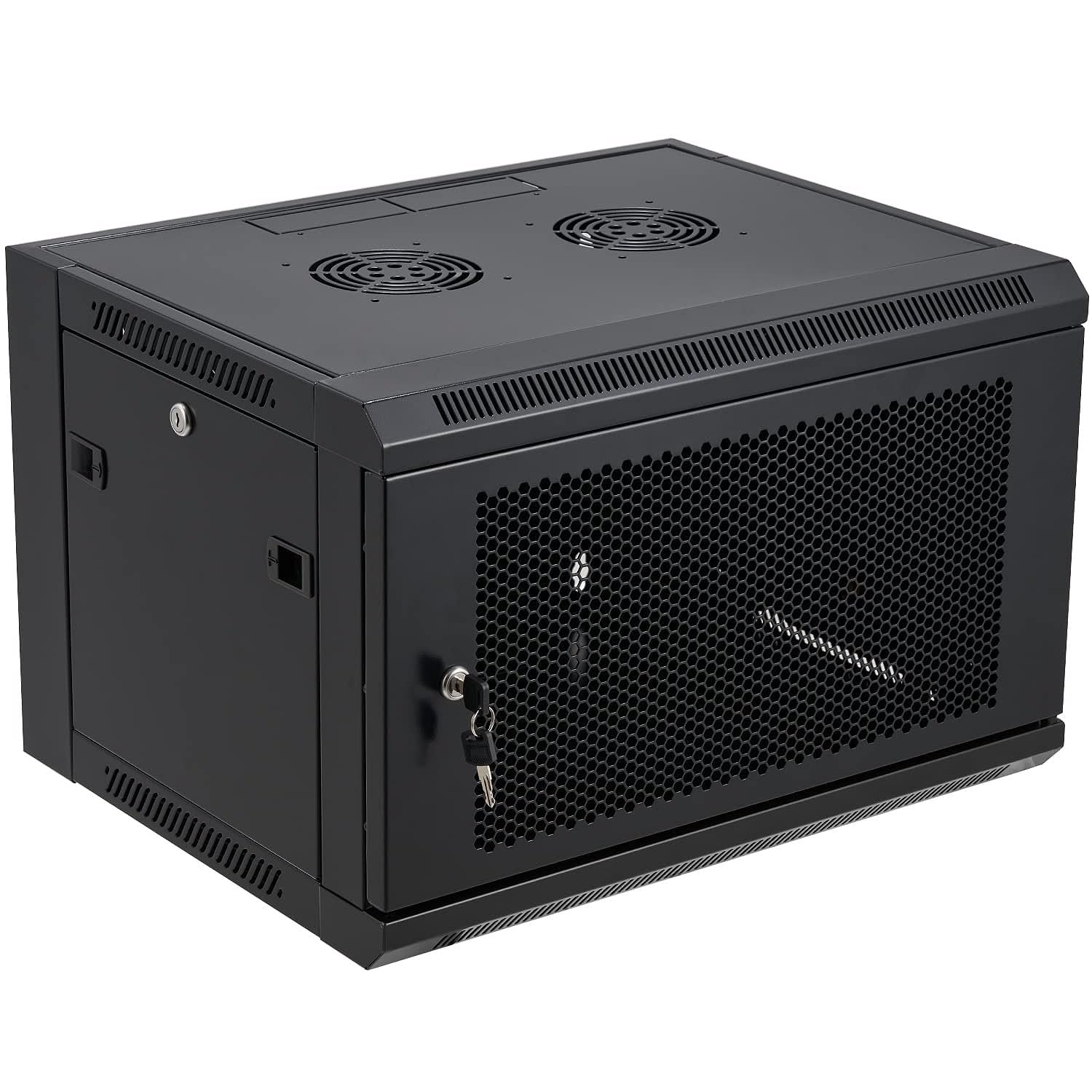 6U Wall Mount Server Cabinet Network Rack Vented Enclosure Locking Door By