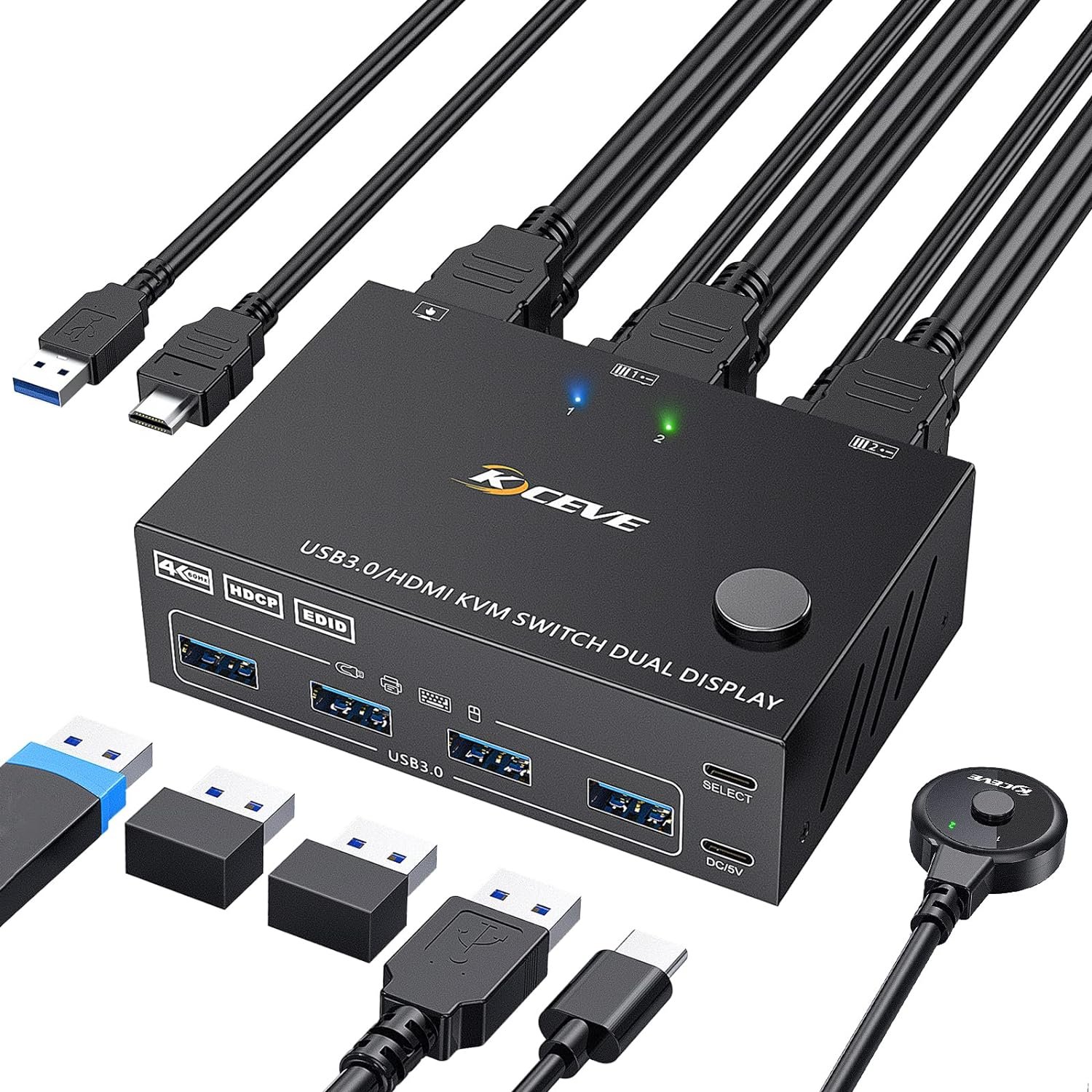 Usb 3.0 Kvm Switch Hdmi Dual Monitor,Usb Hdmi Extended Display Switcher ...