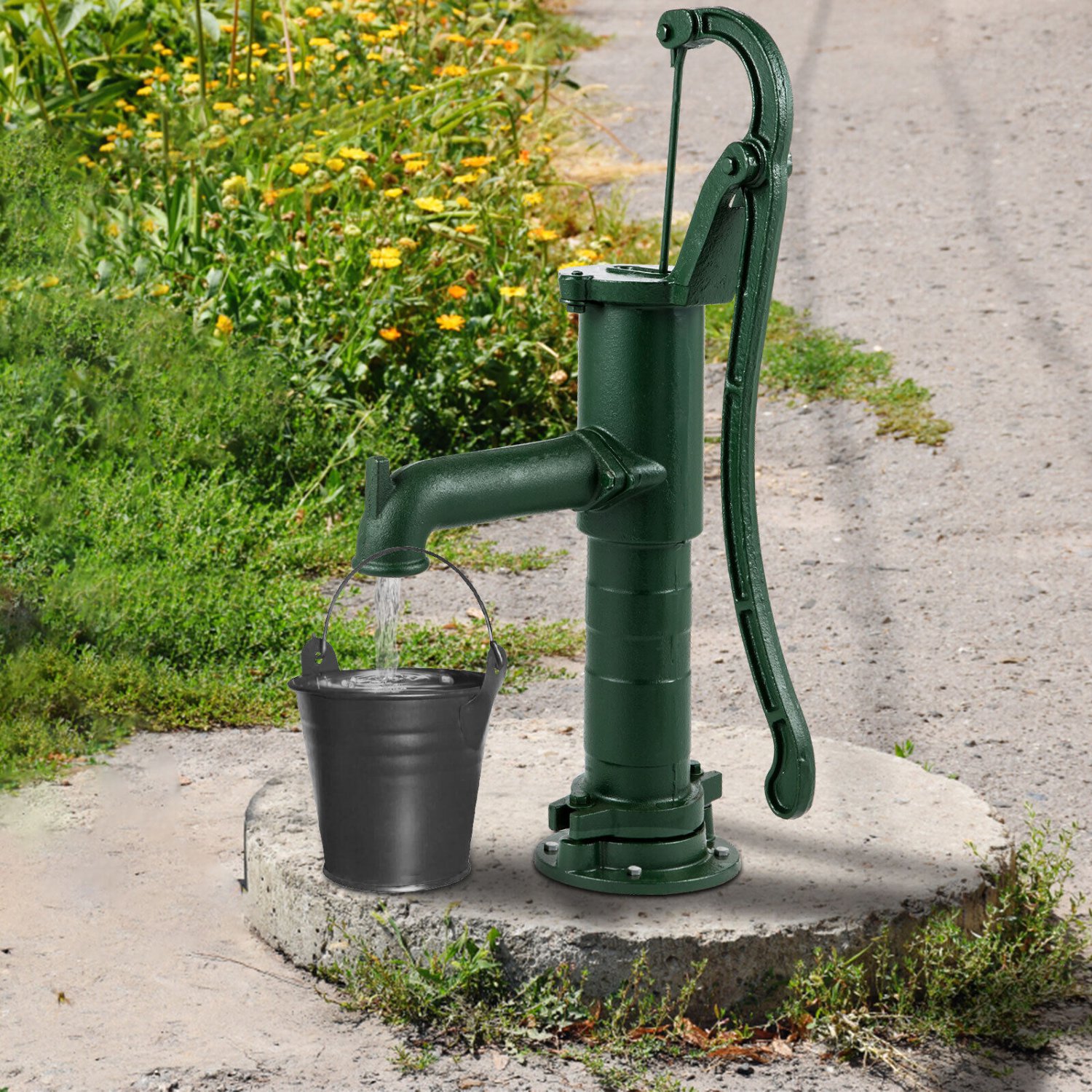 VEVOR Hand Water Pump Well Pitcher Cast Iron Press Suction Yard Garden ...