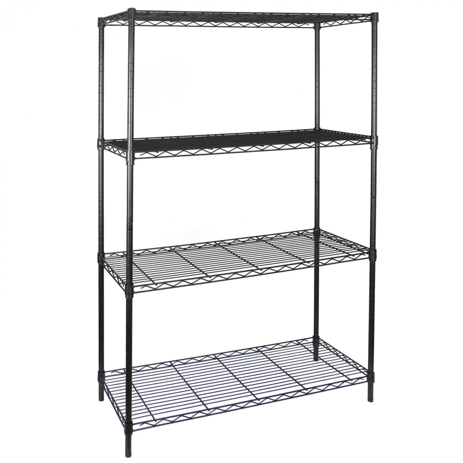 4-Shelf Metal Wire Shelving Rack Shelf Adjustable Heavy Duty Storage ...