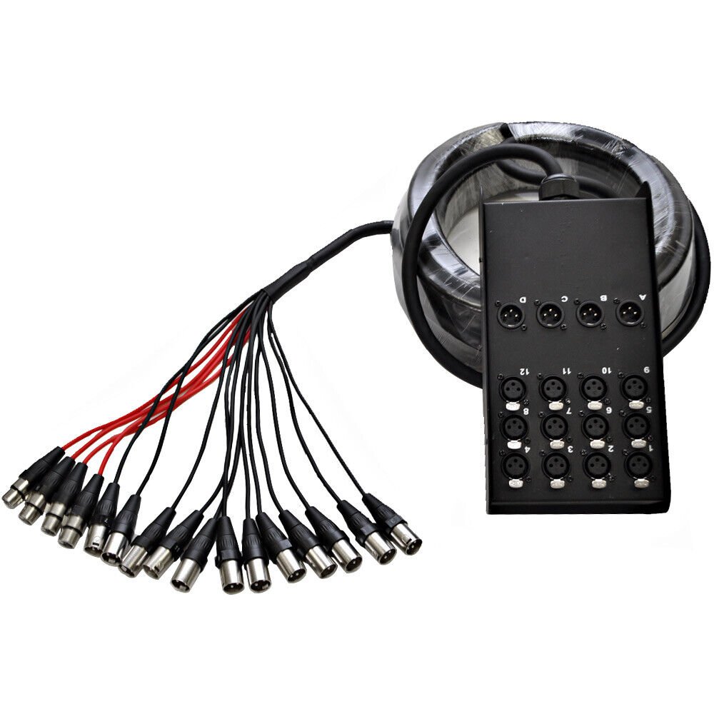 Seismic Audio 12x4 Channel XLR Low Profile Circuit Board Snake Cable ...