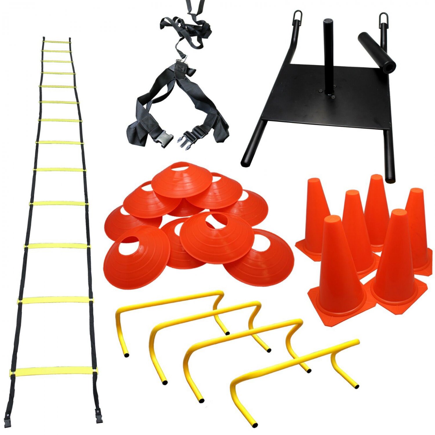 Strength & Speed Agility Training Sled Ladder Cones Kit