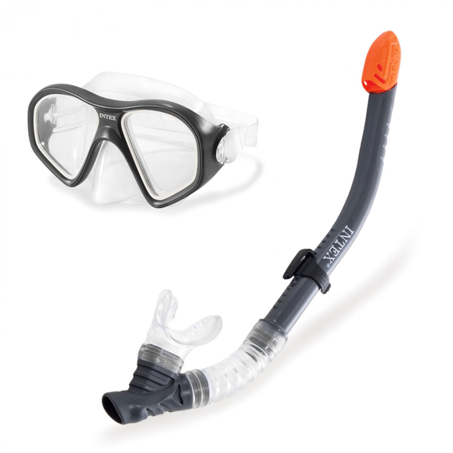 Intex Reef Rider Diving Mask & Easy Flow Snorkel Set for Ages 14 ...