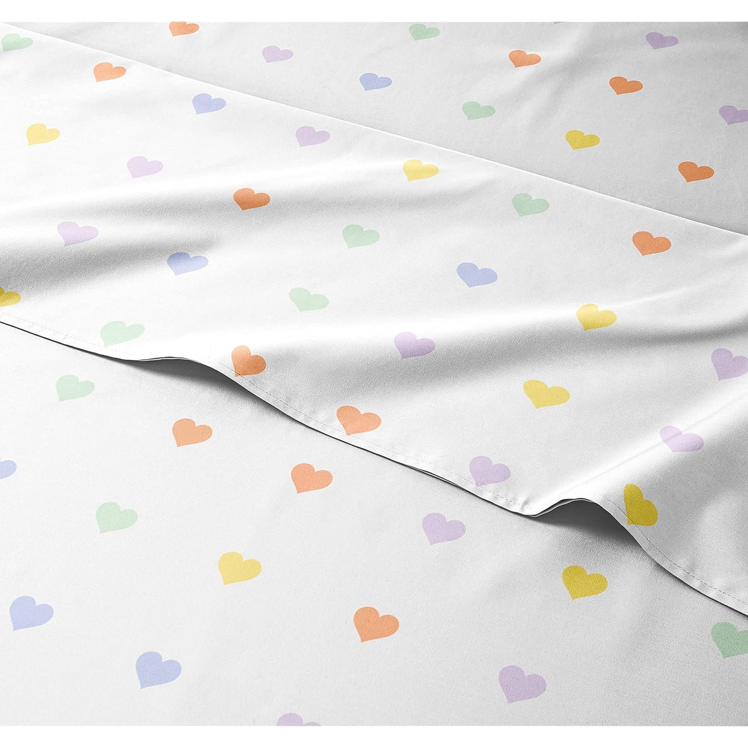 Heart Sheet Set - Girls Sheets - Kids Sheets - Twin Size Kids Sheets ...