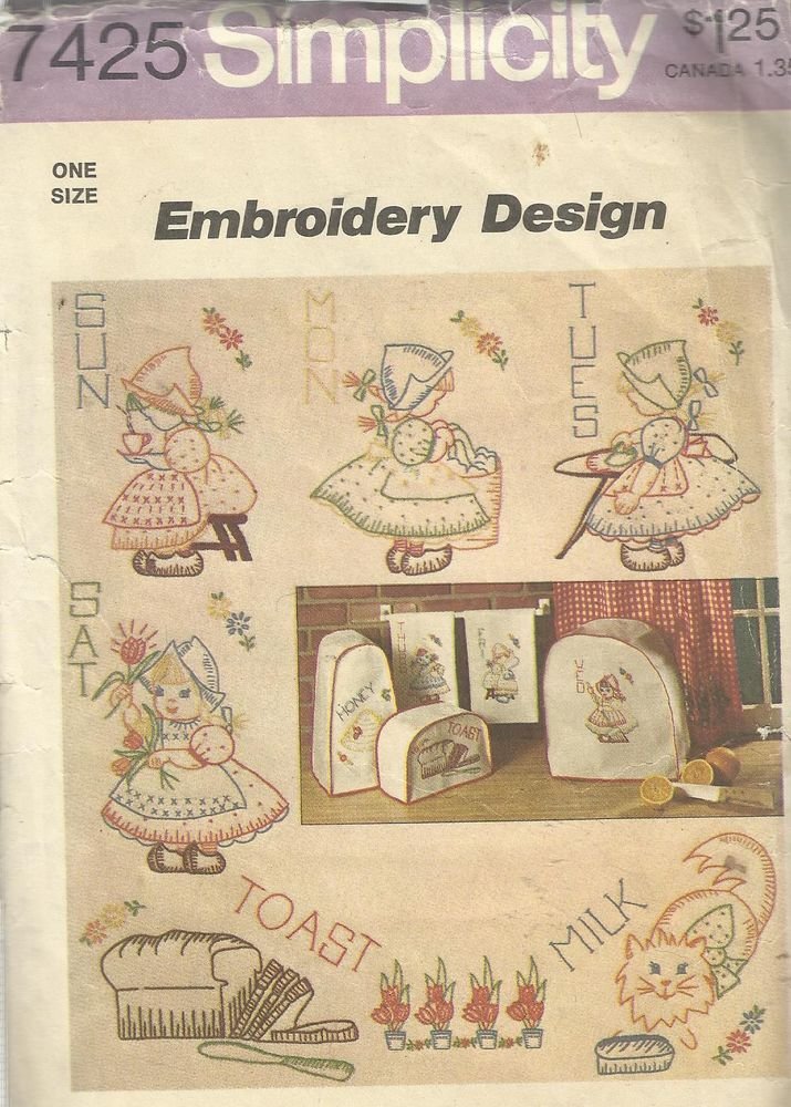 Hand Embroidery Pattern-Dutch Theme-Transfer & Embroidery