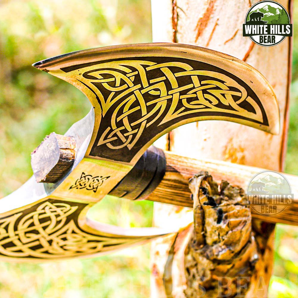 Double sided Axe Medieval Vikings Axe, Large Norse Battle Axe, Hand ...
