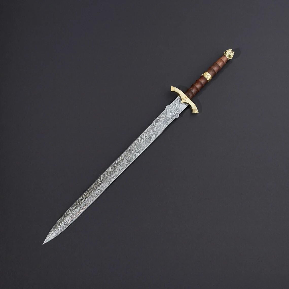 Hand-Forged Viking Sword - Damascus Steel Medieval Sword Gift for Him ...
