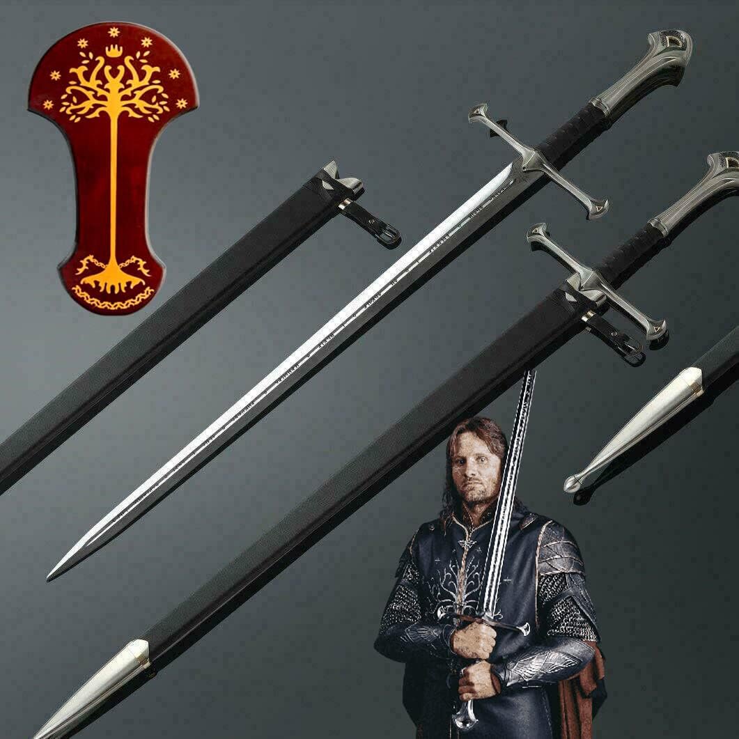 The Lord of the Rings LOTR Anduril Aragorn sword of King Elessar with ...