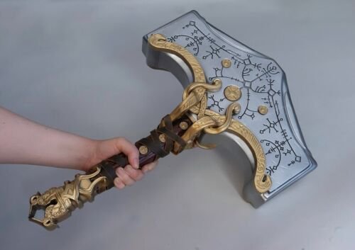 God of war Hammer | Mjolnir Ragnorak PROP | Cosplay Leviathan Hammer ...
