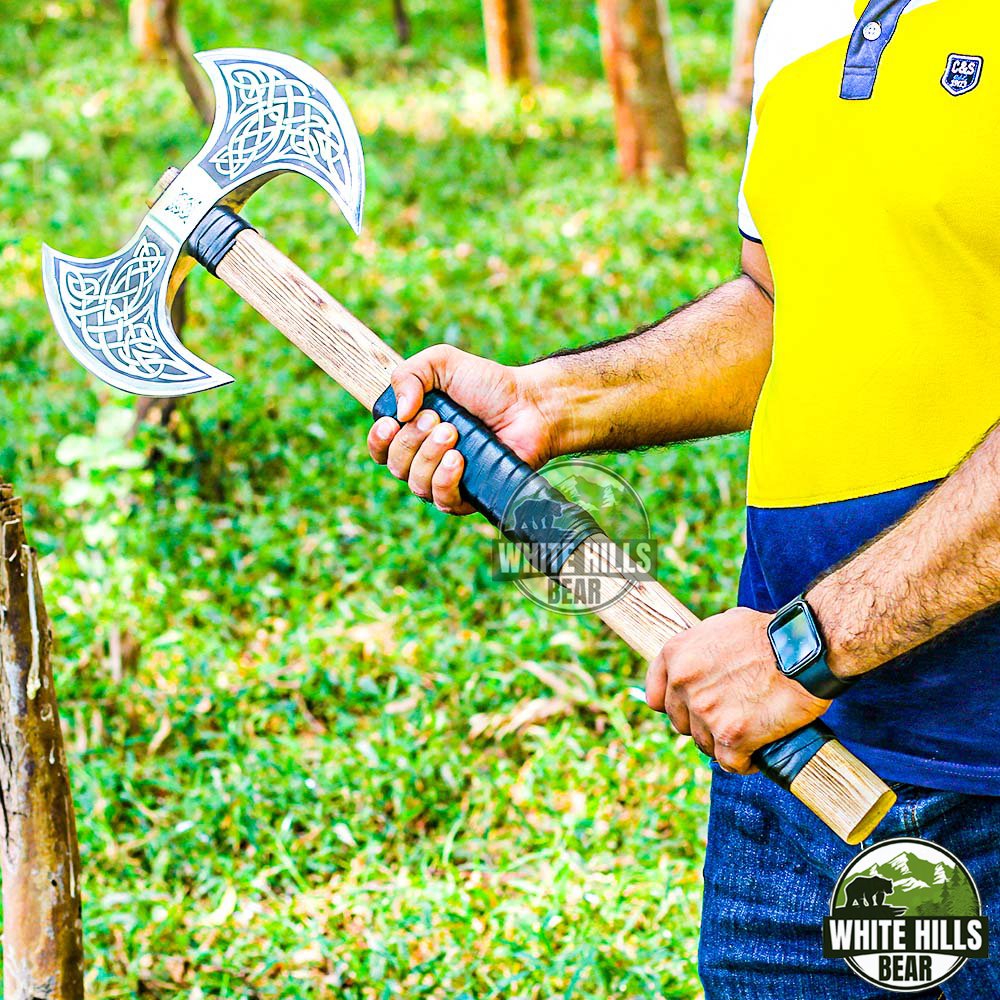 Medieval Double Headed Axe | Viking Double Bit Axe | Two Handled Axe ...
