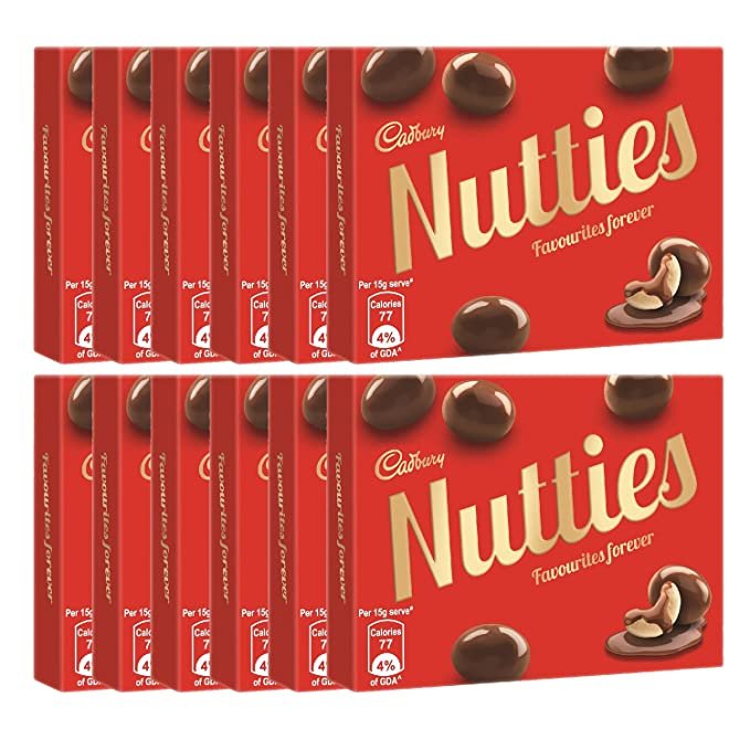 Cadbury Nutties Chocolate, 30g - Pack of 10