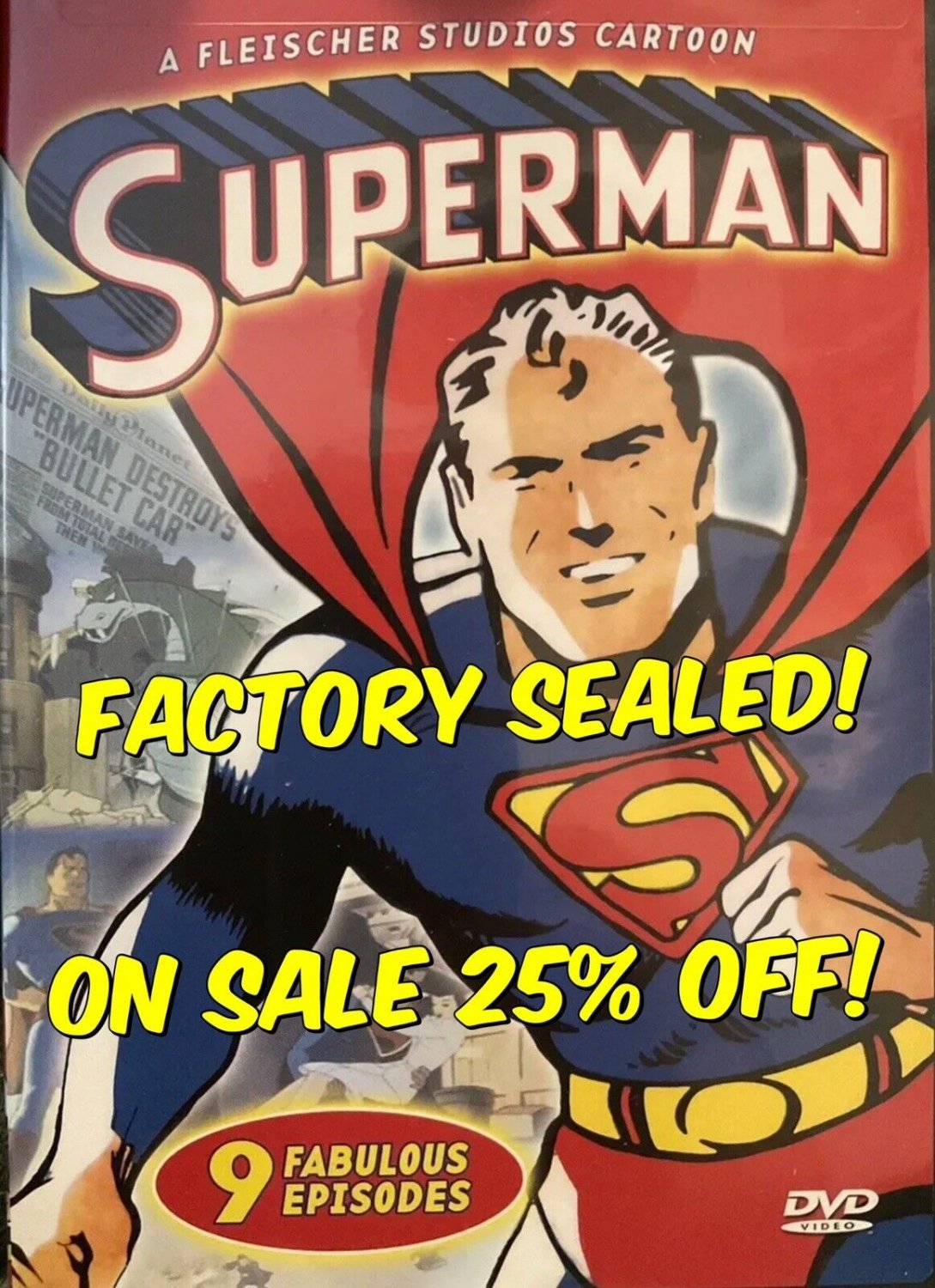 SUPERMAN Animated Adventures Max Fleischer Studios (dvd) FACTORY SEALED ...