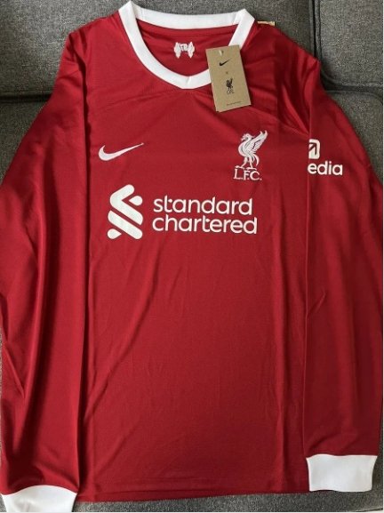 Liverpool 2023 2024 Jersey Long Sleeves Home Soccer Jersey 2324