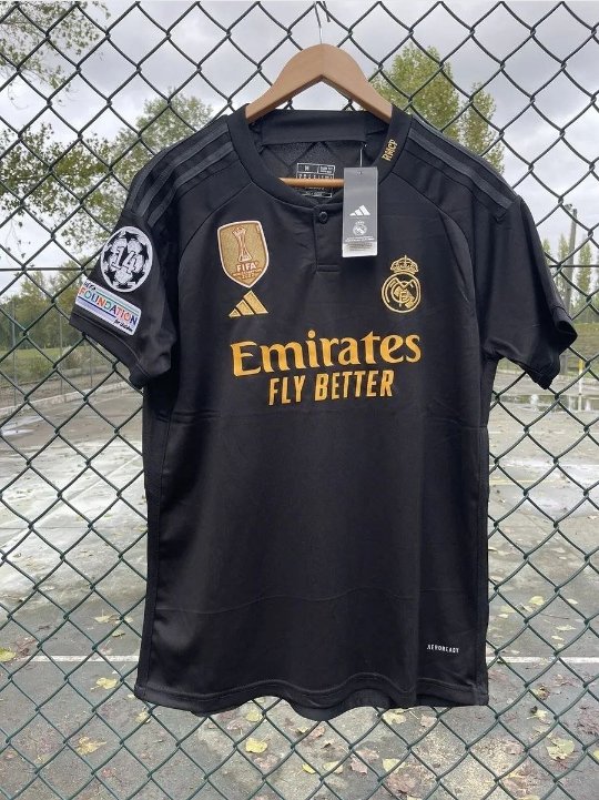 Real Madrid Away 2324 Jersey Black Shirt Soccer Jersey Real Madrid 2023 ...