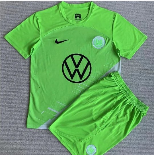 Wolfsburg 23-24 Jersey Home Kids Children Soccer Shirt youth Jersey Kit ...