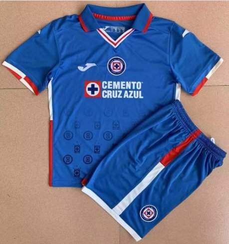 Cruz Azul Kids Home Shirt Jersey Kit 22-23 Youth Soccer Football 2022-2023