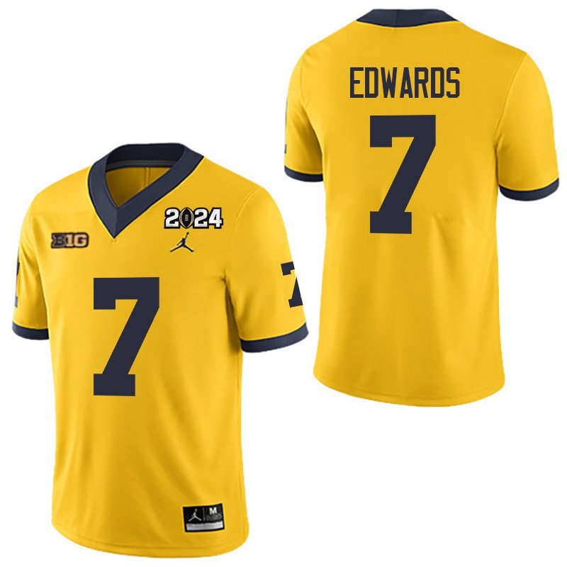 Michigan Wolverines 7 Donovan Edwards Yellow 2024 College Championship ... Michigan Wolverines 7 Donovan Edwards Yellow 2024 College Championship ...