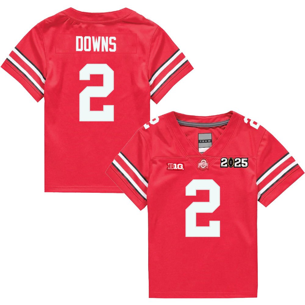 Youth Buckeyes #2 Caleb Downs Red 2025 College National Champion ...