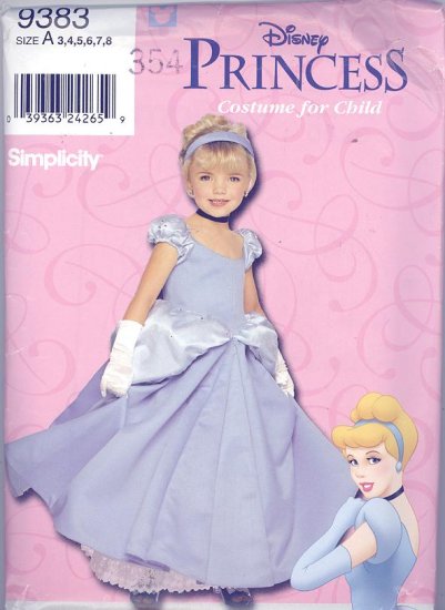 Disney Princess Cinderella Costume Sewing Pattern Simplicity 9383