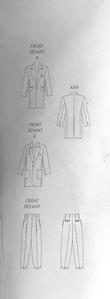 Men's Zoot Suit Sewing Pattern Vogue 2367