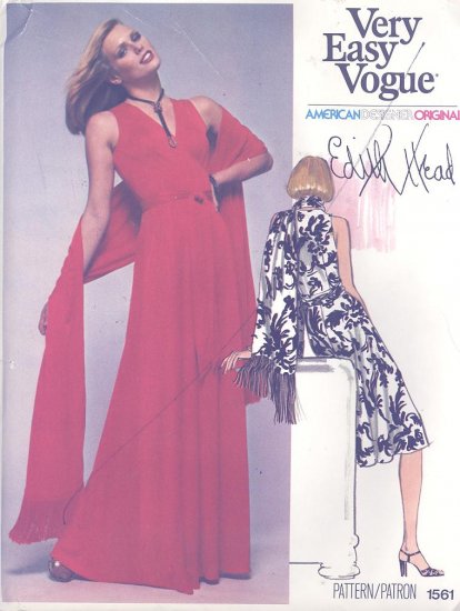 Edith Head Vogue 1561 Wrap Dress and Stole American Designer Collection ...