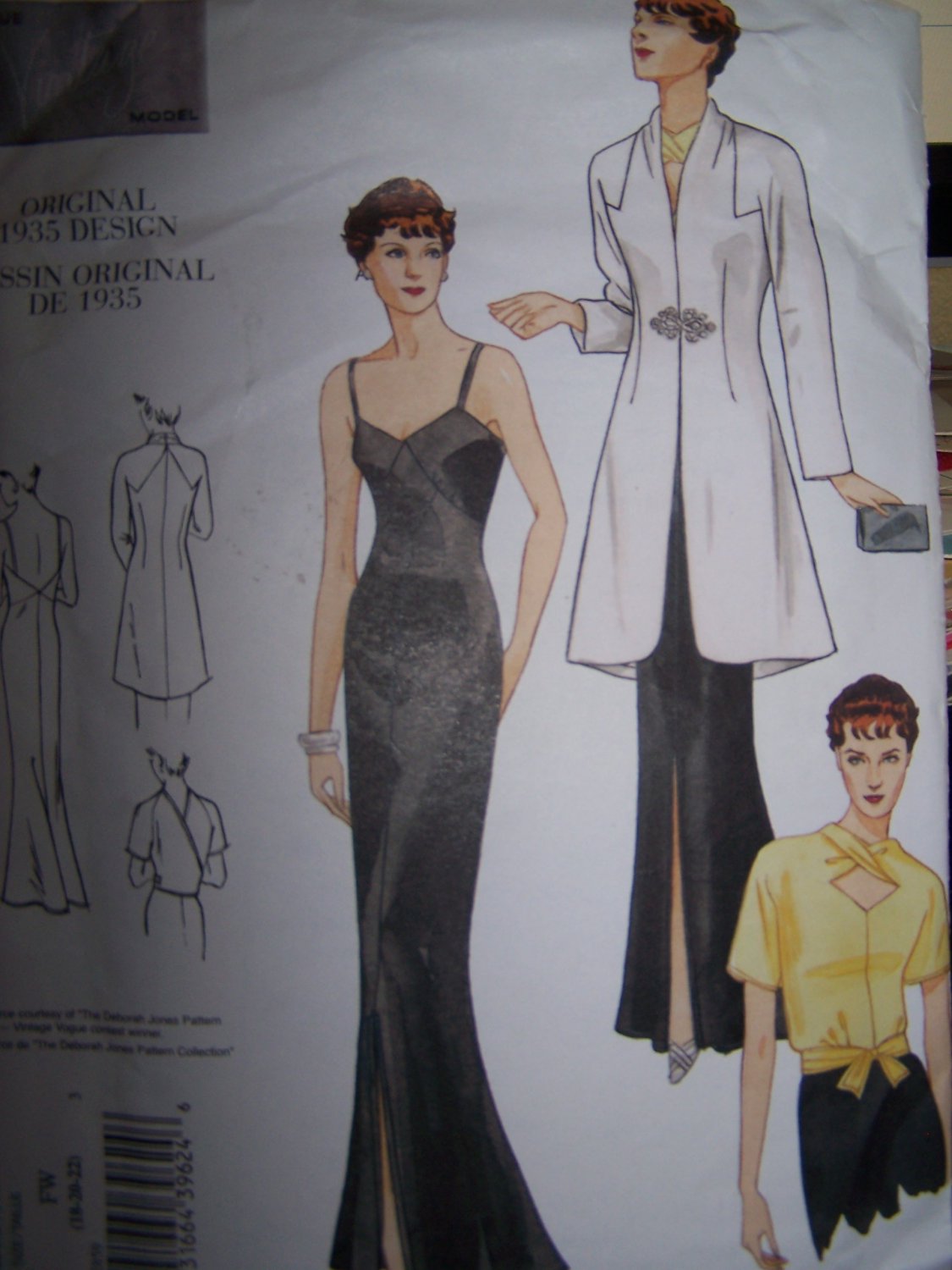 Vogue Vintage Original 2859 1935 Design Dress Sewing Pattern sizes 18-22