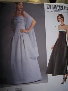 Vogue Sewing Pattern Evening Dress and Stole Vogue 2376 14-18
