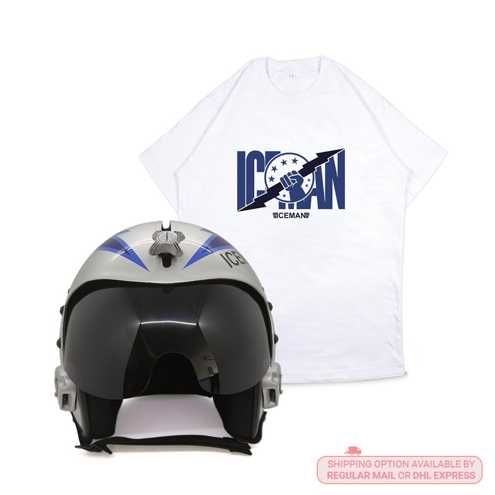 HGU-33 TOP GUN ICEMAN FLIGHT HELMET MOVIE PROP PILOT NAVAL AVIATOR USN ...