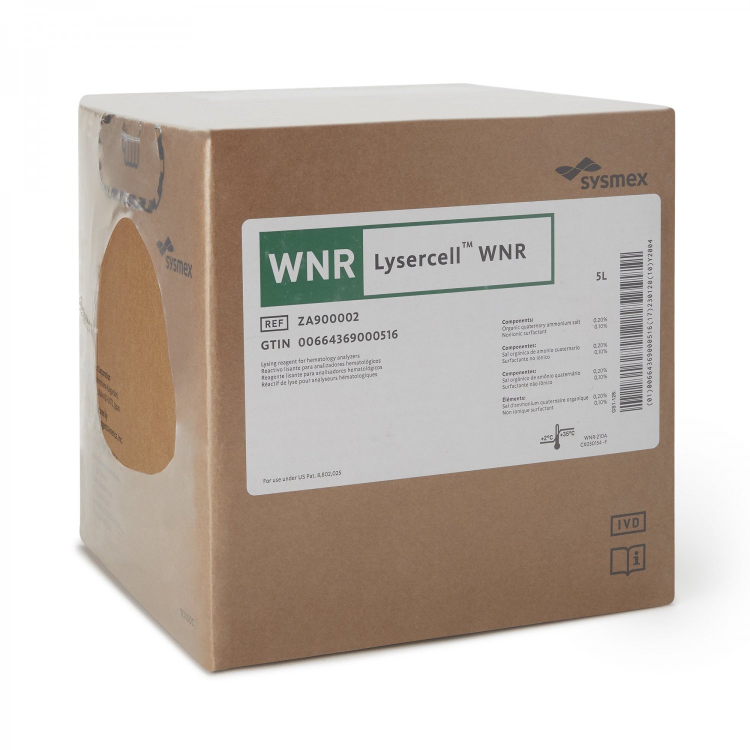 Reagent Lysercell WNR Hematology WBC For Hematology Analyzer 1 X 5 ...