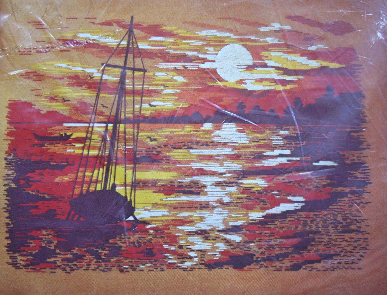 Low Tide crewel embroidery kit by Adele Veres from Paragon ocean sunset ...