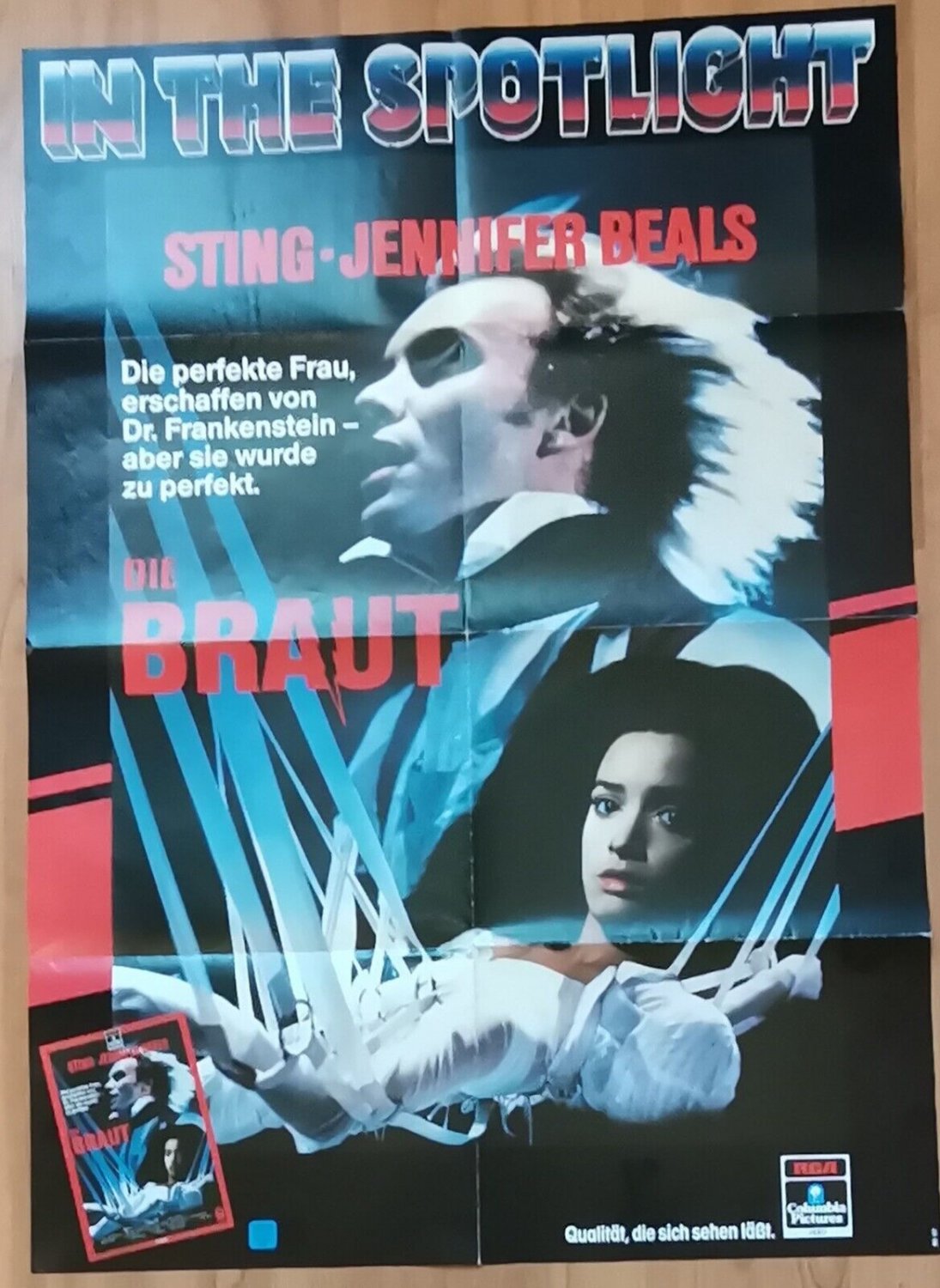 The Bride, Sting, Jennifer Beals, Video Poster 1985