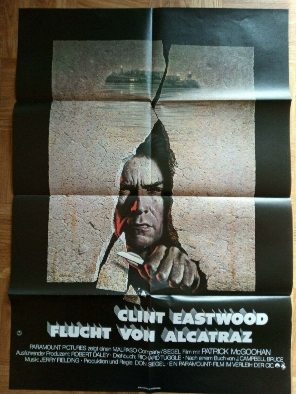 Escape from Alcatraz, Clint Eastwood, Patrick McGoohan, Movie Poster 1979