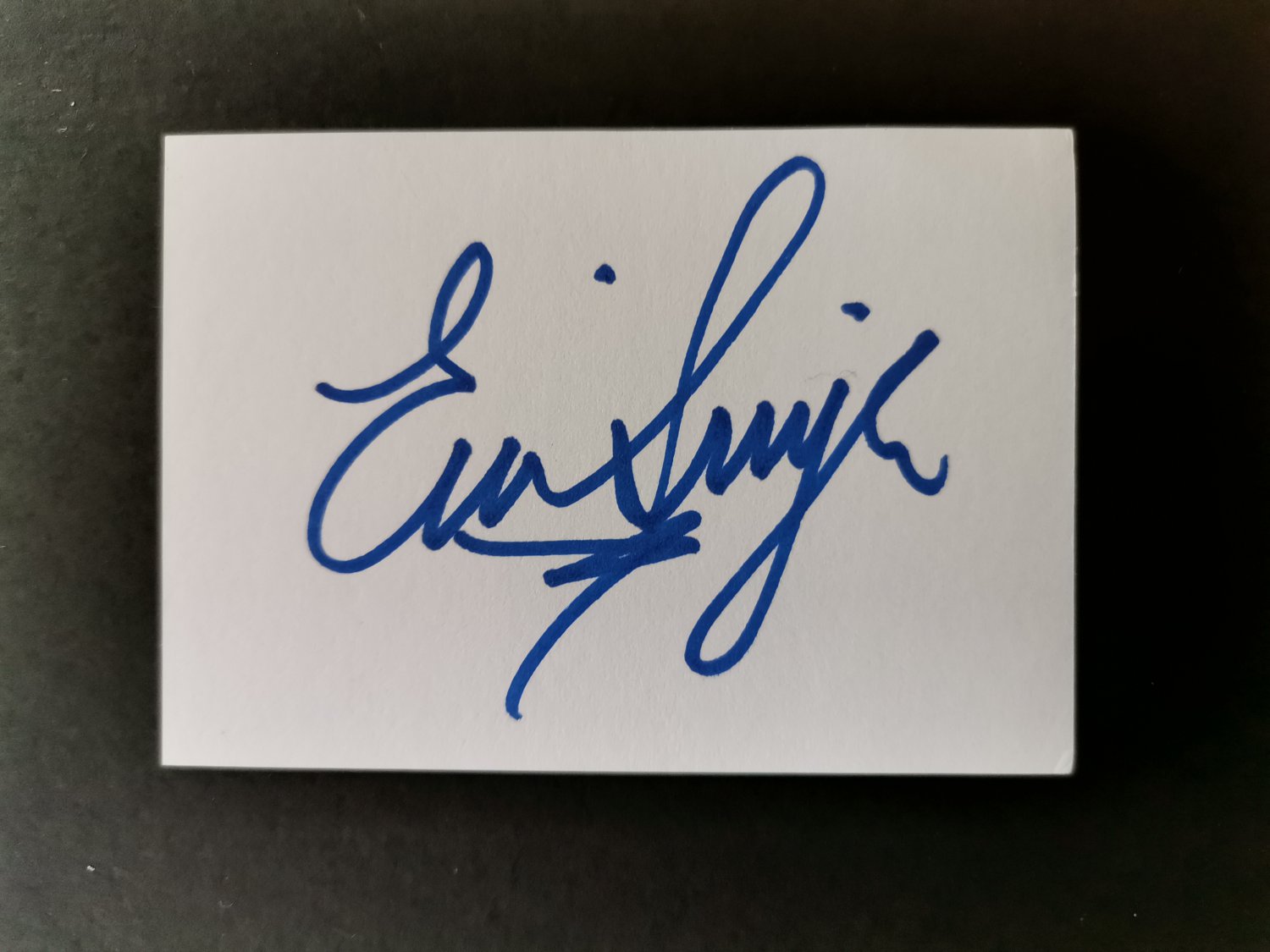 Erik Singer, Original Hand Signed Autograph on Paper